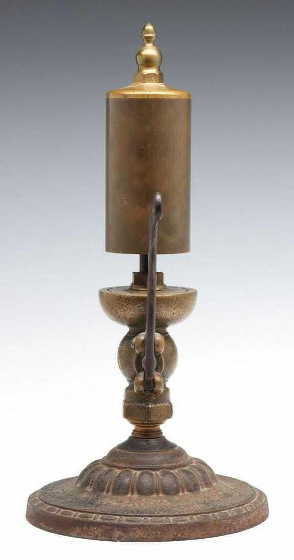 An Ornate Late 19th Century Single Note Brass Steam Whistle W Cast Iron ...