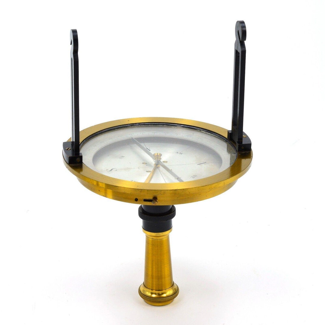 A 19th Century French Surveyor's Compass With Felt-lined Case. - Etsy