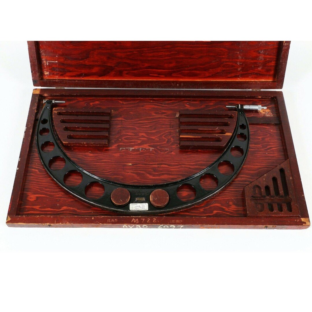 Avro Starrett Micrometer Caliper 224 Set E - 1990s With Wood Case - Etsy