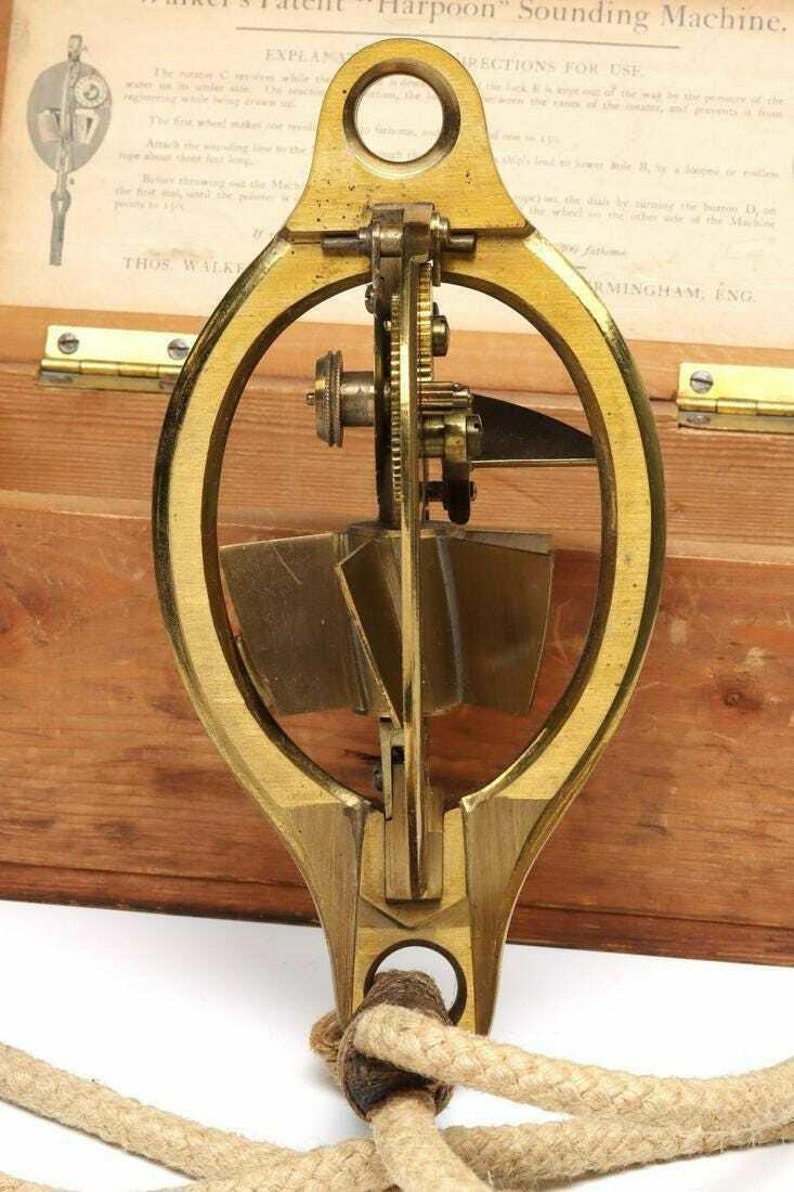 A Boxed 19th C. Walker's Patent Harpoon Sounding Device for Measuring ...