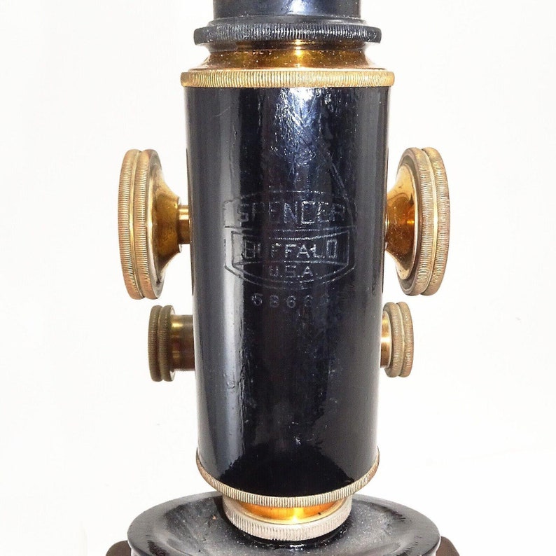 Vintage 1919 Spencer Buffalo USA Microscope Sn 58666, Tested Working ...