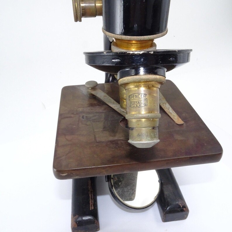 Vintage 1919 Spencer Buffalo USA Microscope Sn 58666, Tested Working ...