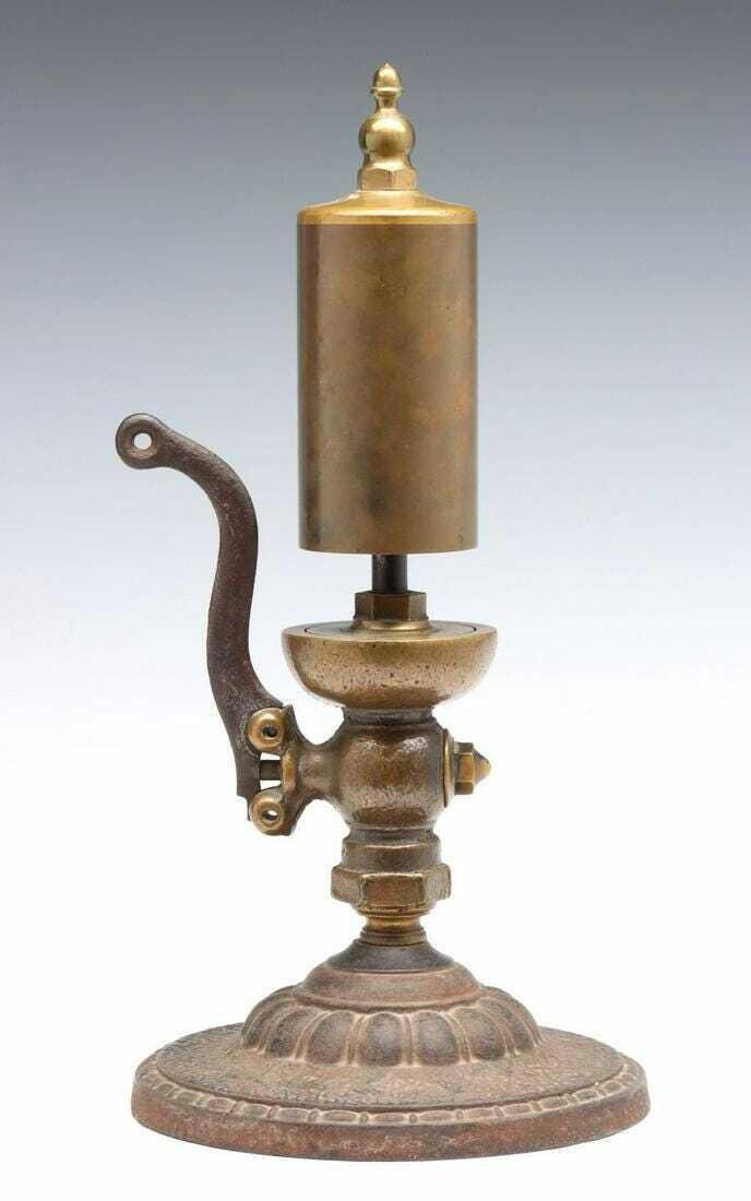 An Ornate Late 19th Century Single Note Brass Steam Whistle W Cast Iron ...