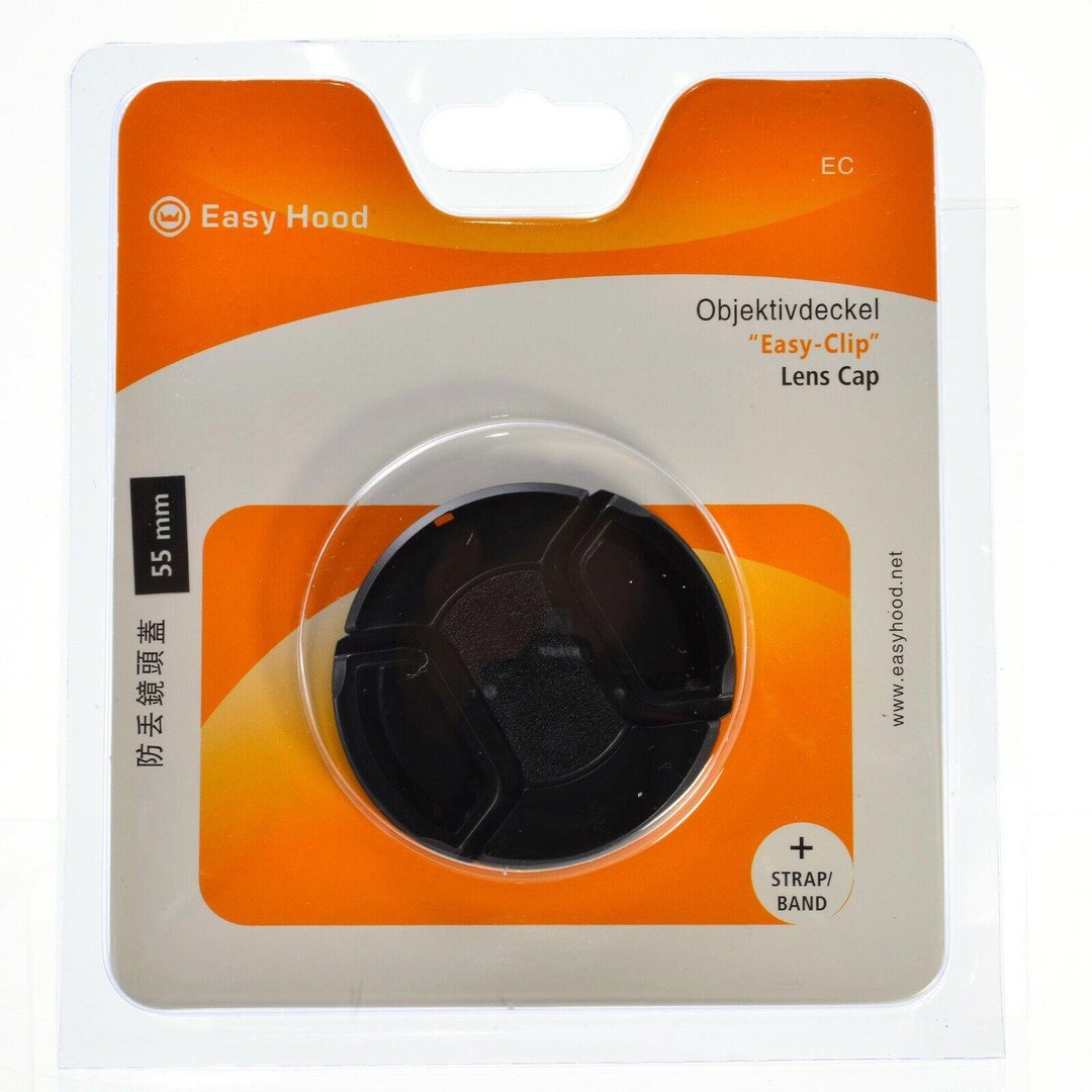 New Replacement 55 Mm Snap-on Center Pinch Front Lens Caps Nikon Canon ...