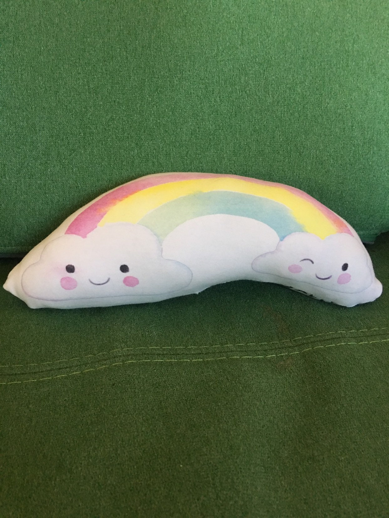 Rainbow Pillow Plushie - Etsy