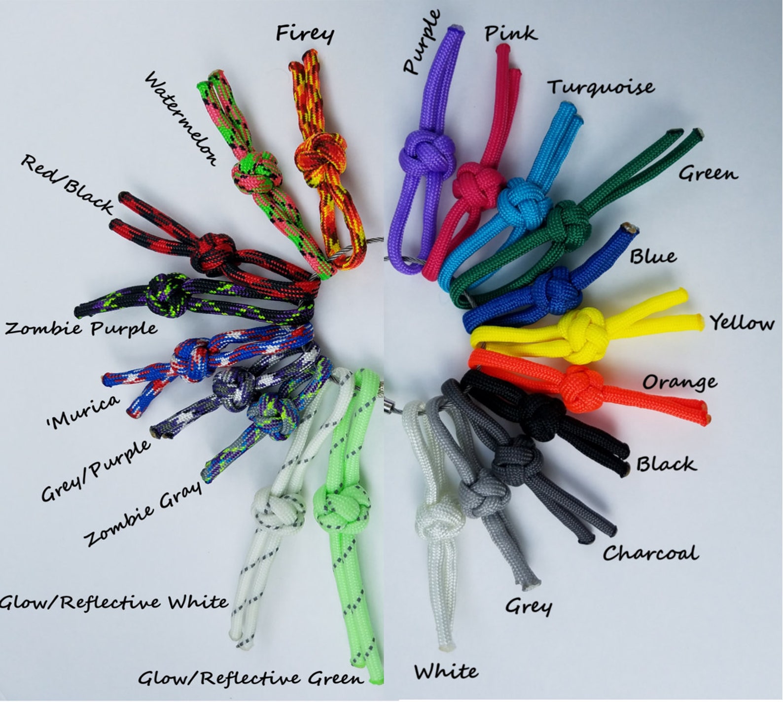 550 Paracord Keychain Round or Square Stitch Keychain, Key Fob - Etsy