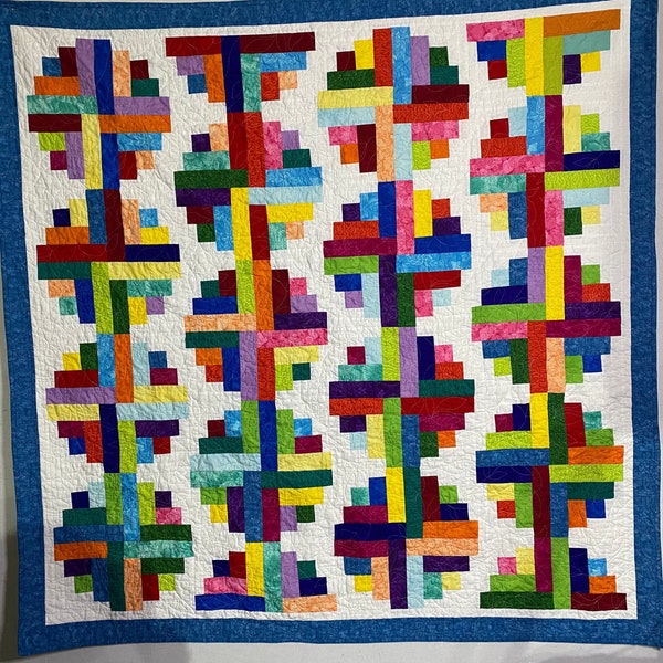 Rainbow Colors Quilt - Etsy