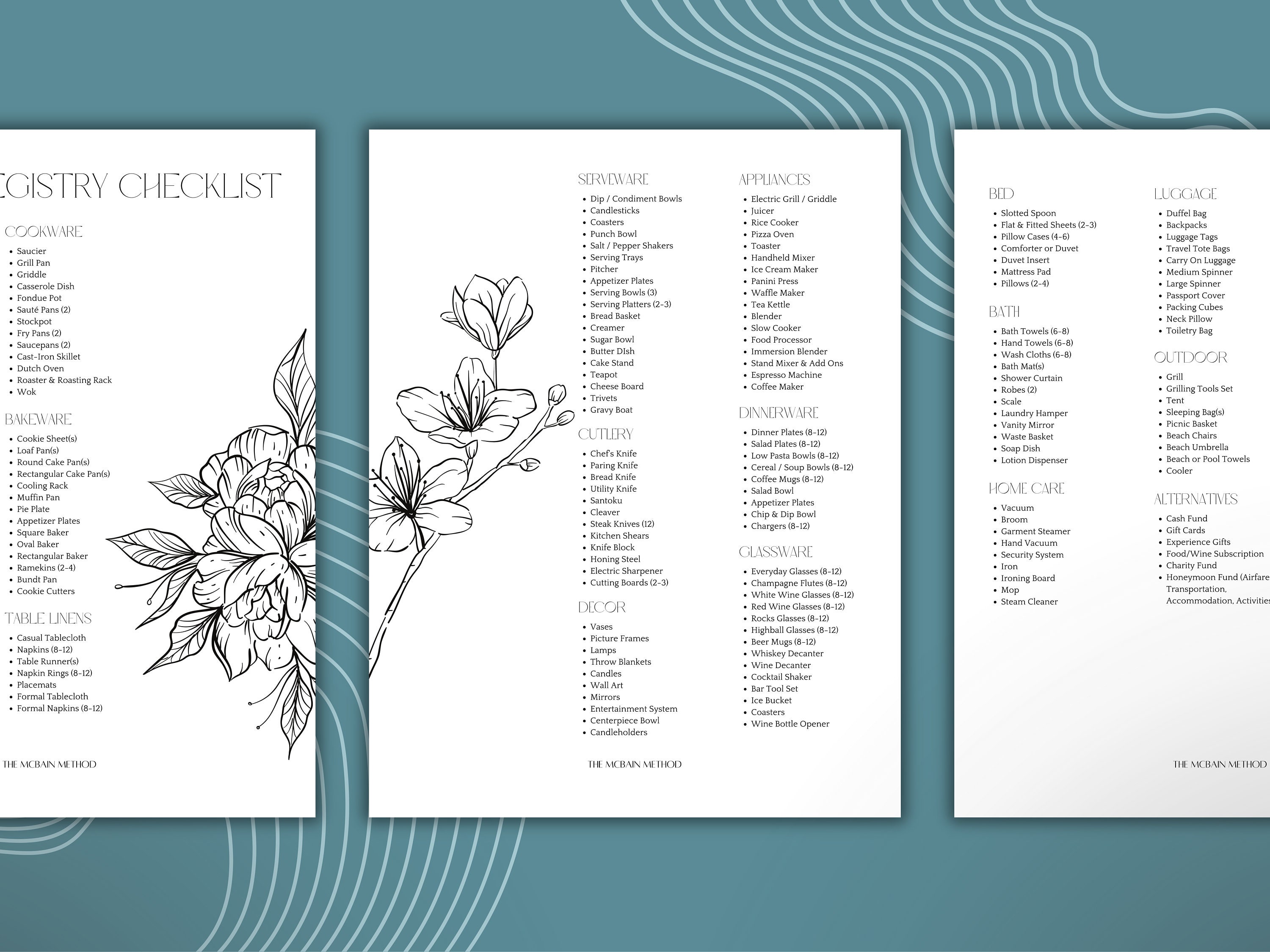 Wedding Registry Checklist, Digital Download Checklist, Printable ...