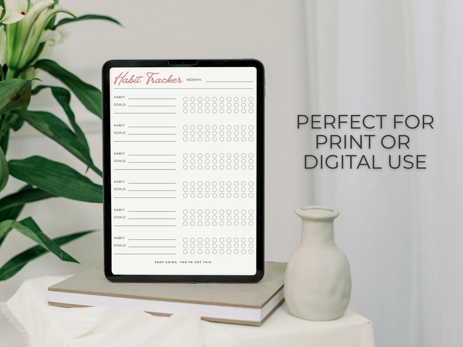 Monthly Habit Tracker Printable, Minimalist Planner PDF Template ...