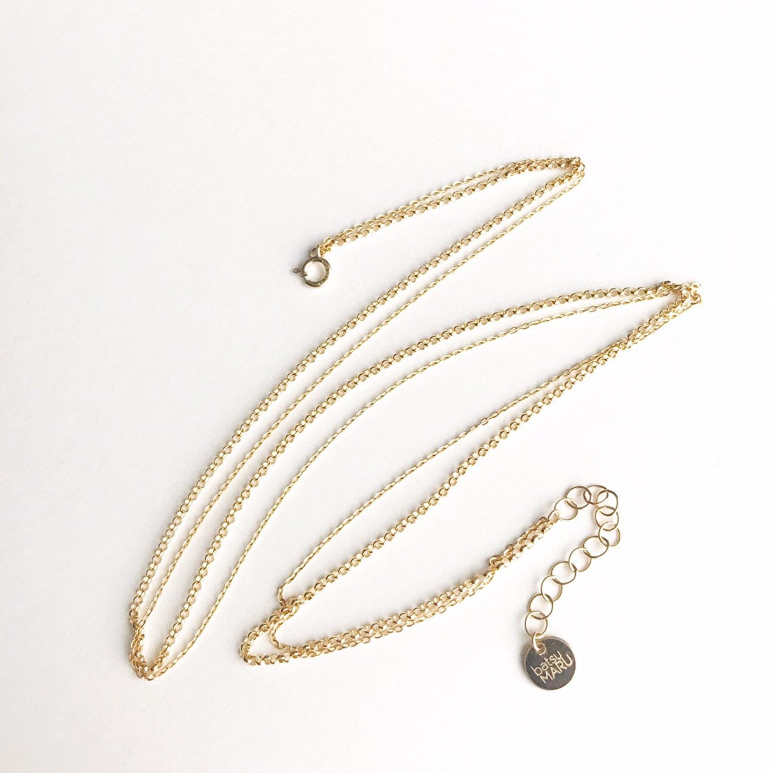 Double Gold Chain Necklace // 14k Gold-filled Double Chain - Etsy