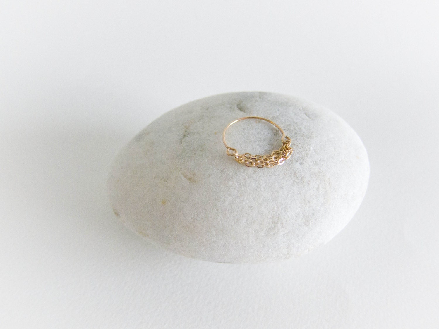 Free Spirit Ring // 14k Gold-filled Ring With Three Chains - Etsy