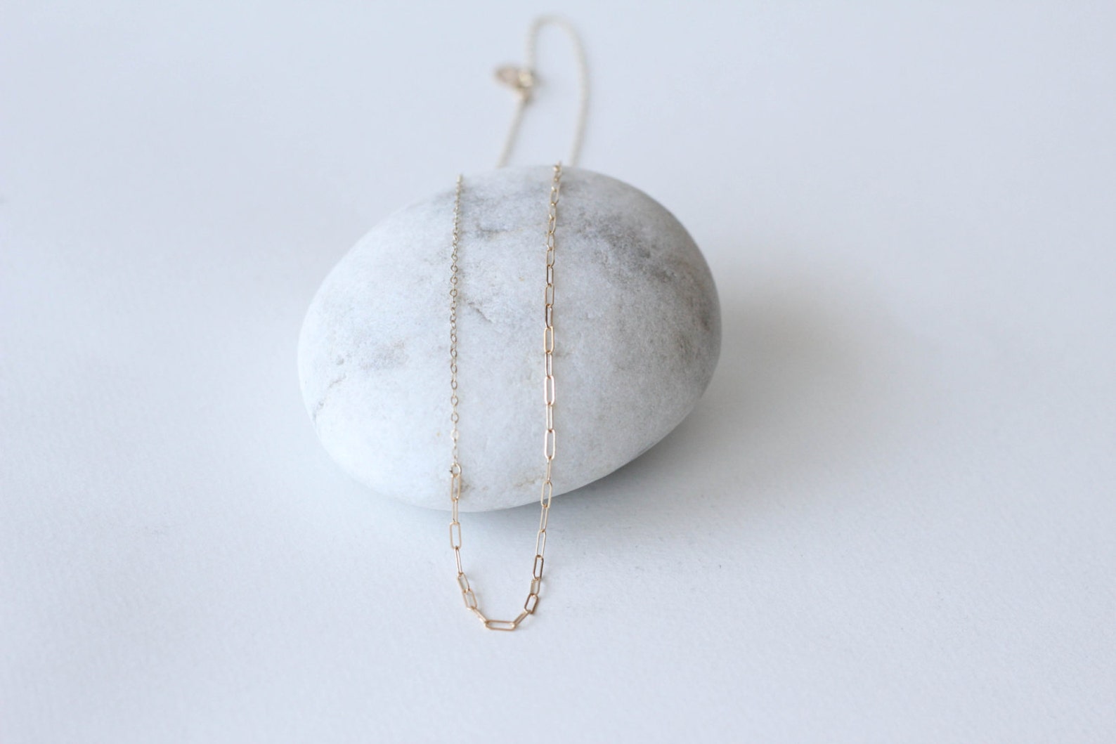 Gold Link Necklace // 14k Gold Filled Chain Link Necklace - Etsy