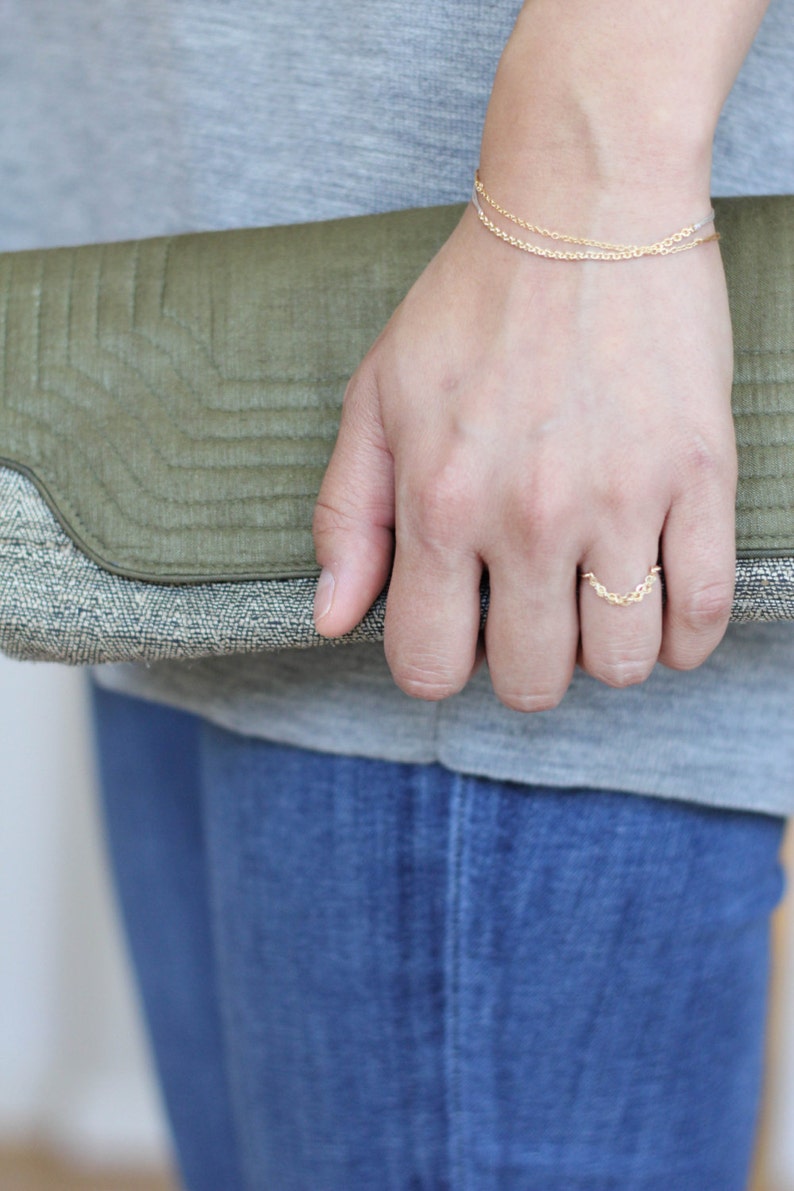 Free Spirit Ring // 14k Gold-filled Ring With Three Chains - Etsy