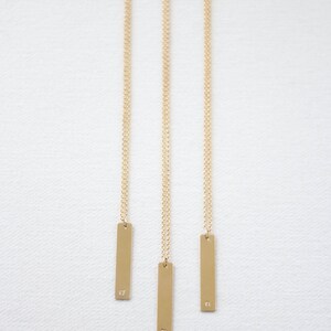 Personalized Gold Tag Necklace // 14k Gold Filled Hand-stamped Necklace ...