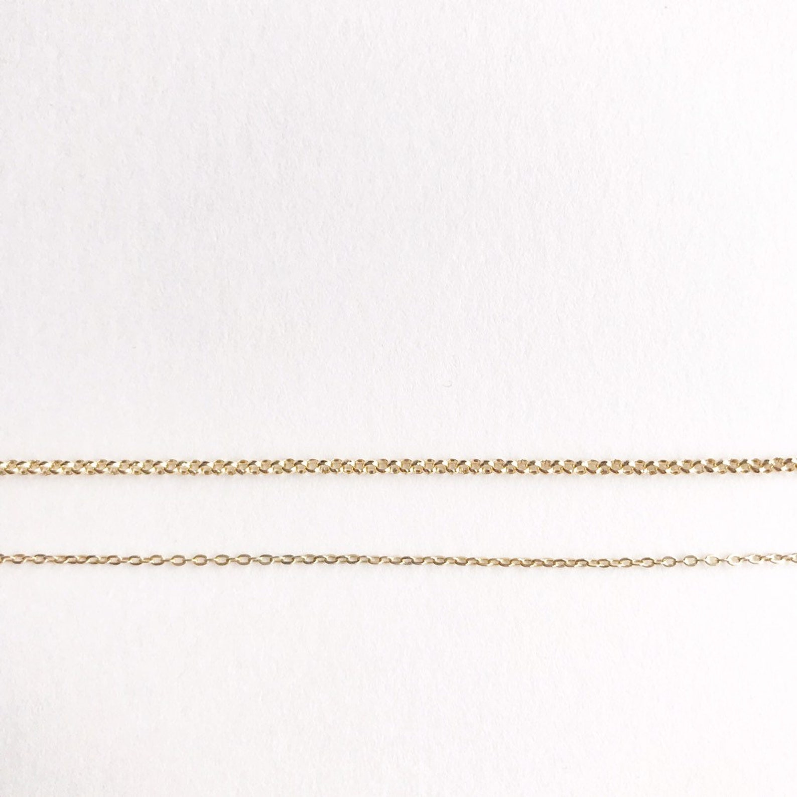 Double Gold Chain Necklace // 14k Gold-filled Double Chain - Etsy
