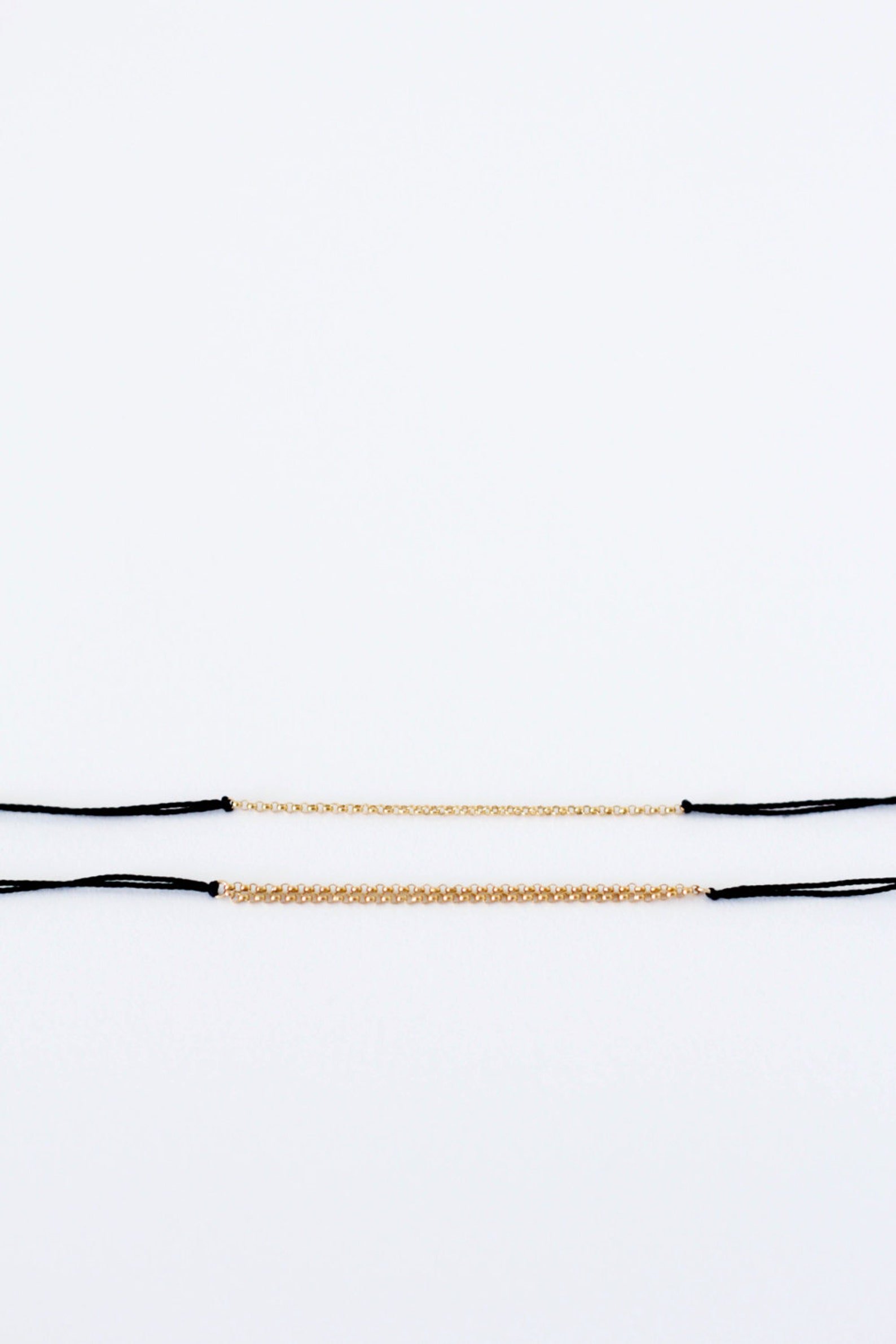 Black + Gold Chain Bracelet // 14k Gold-filled Chain Bracelet - Etsy