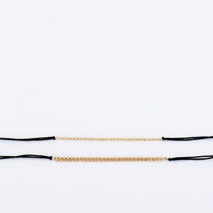 Black + Gold Chain Bracelet // 14k Gold-filled Chain Bracelet - Etsy