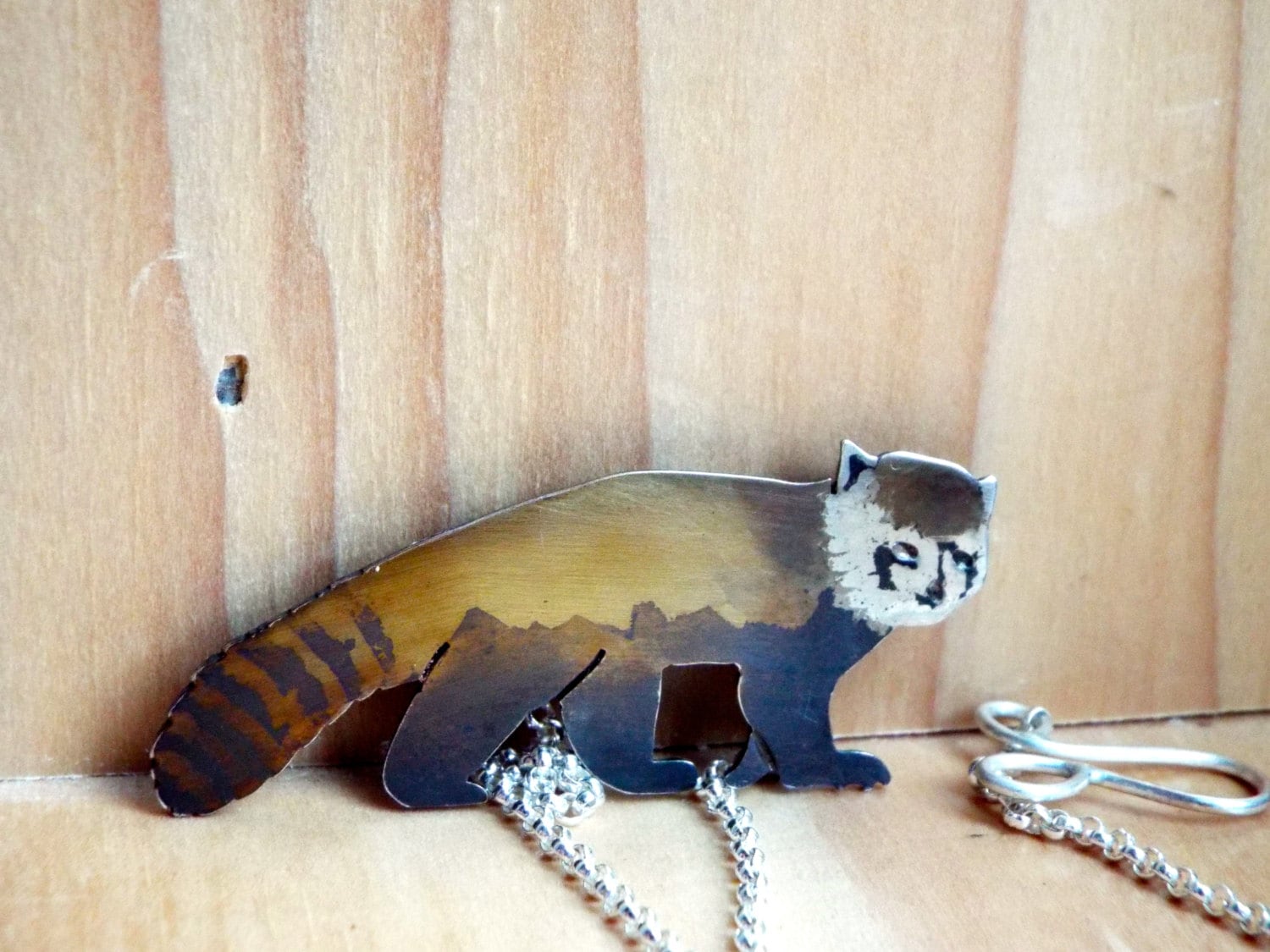 Red Panda Sterling Silver Necklace - Etsy