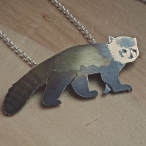 Red Panda Sterling Silver Necklace - Etsy