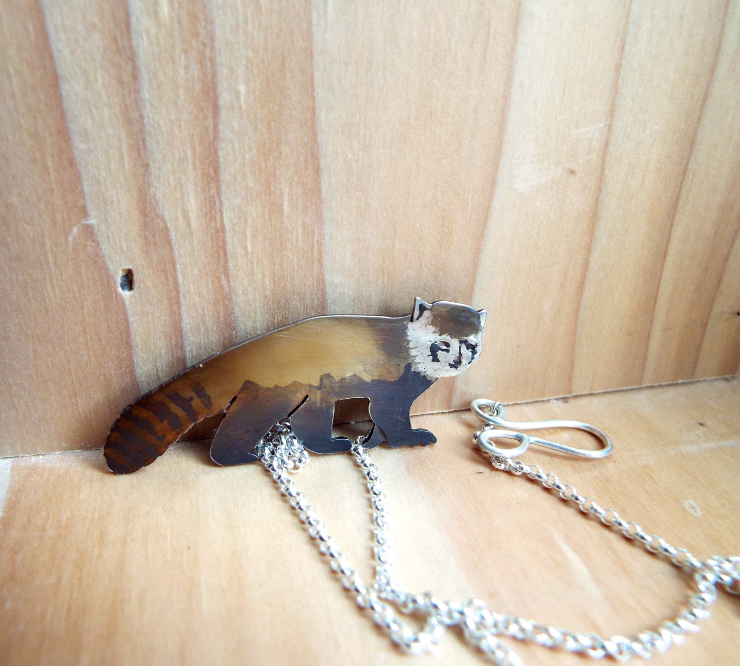 Red Panda Sterling Silver Necklace - Etsy