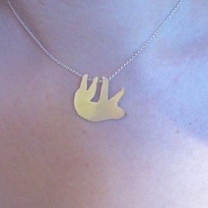 Two ( or Three) Toed Sloth Sterling Silver Necklace - Etsy