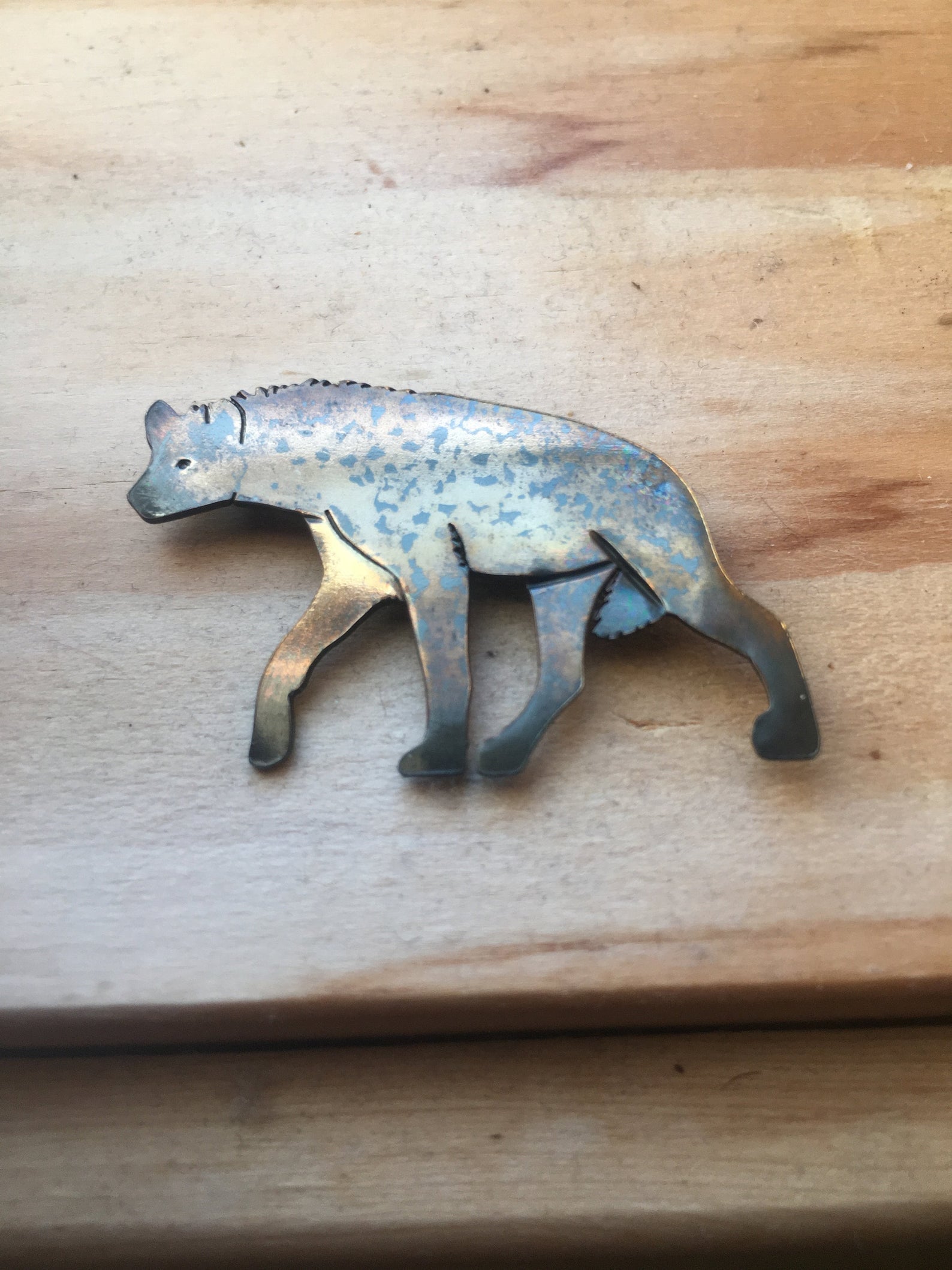 Sterling Silver Spotted Hyena Necklace - Etsy