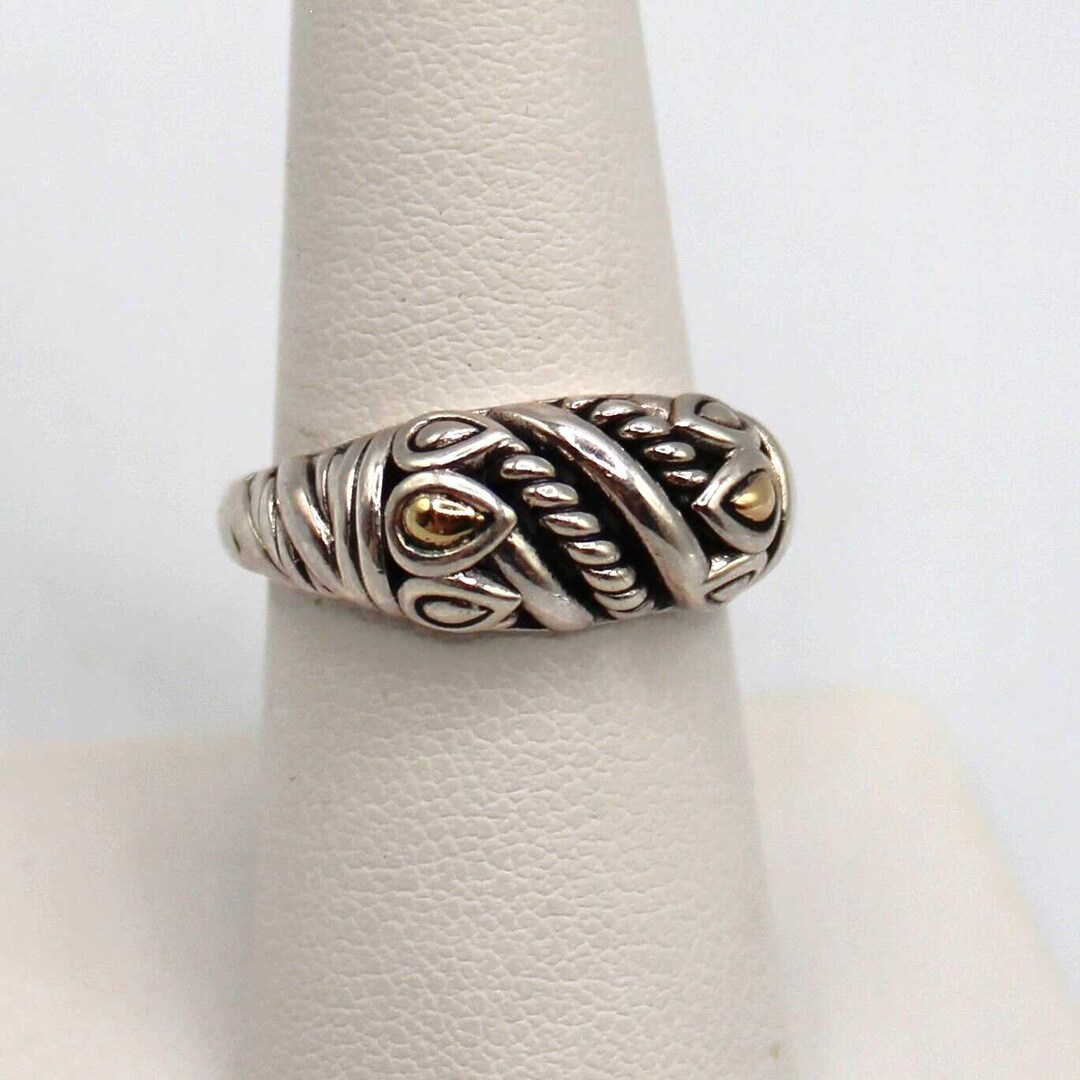 JAI by John Hardy Sterling Silver & 14k Gold Ring Balinese Sz 7 - Etsy