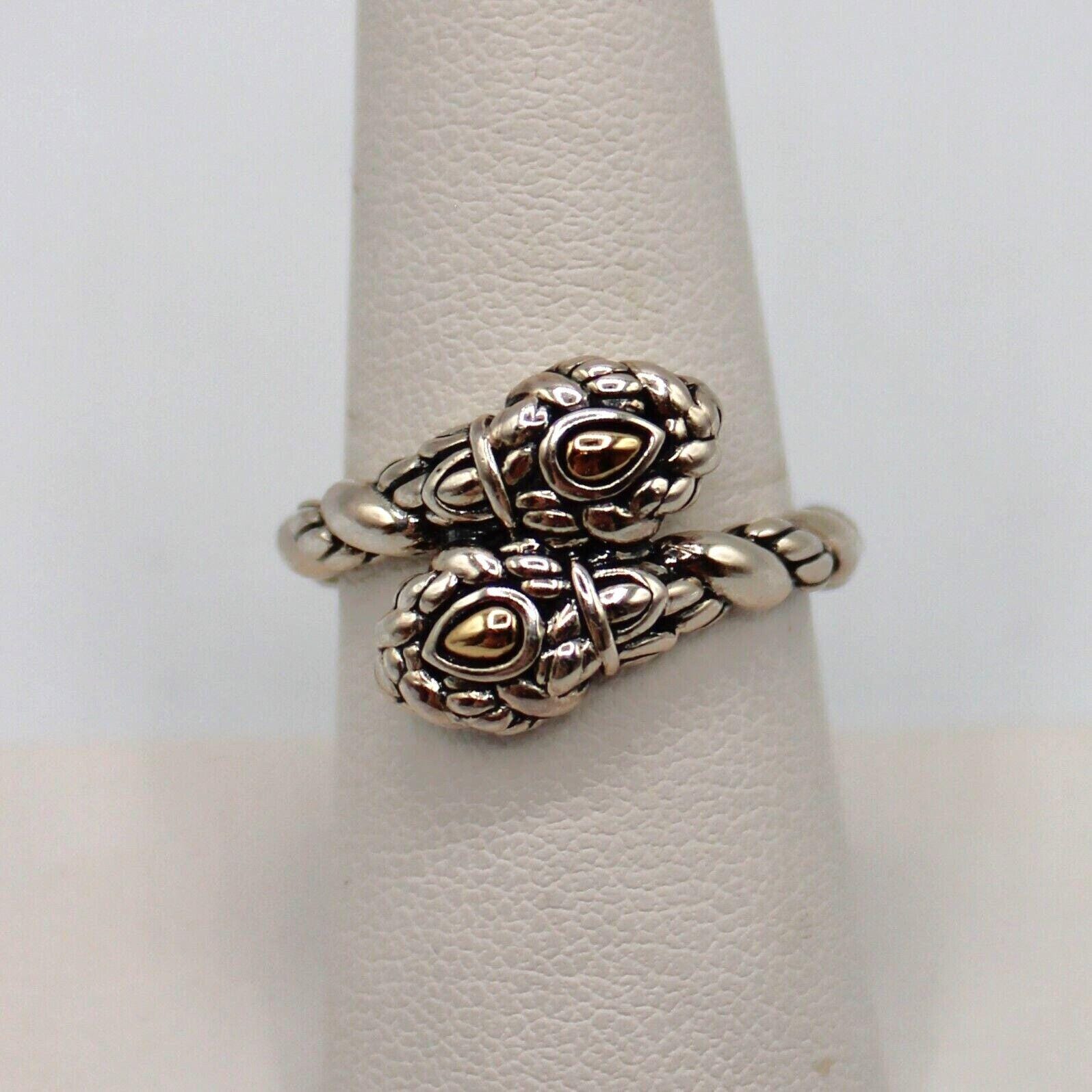 JAI by John Hardy Snake Ring Sterling Silver & 14k Gold Balinese Wrap ...
