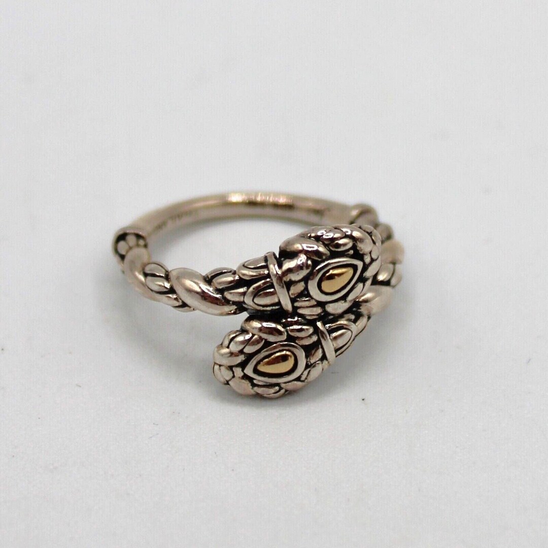 JAI by John Hardy Snake Ring Sterling Silver & 14k Gold Balinese Wrap ...