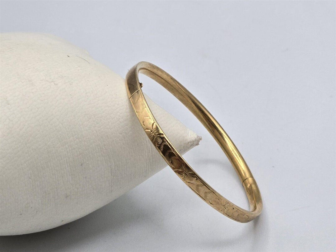 Vintage B. A. Ballou 14K Etched Gold Baby Bracelet 5.5 B.a.b. - Etsy