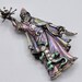 Kirks Folly Merlin Brooch Wizard & Lizard Silver Tone Purple Enamel ...