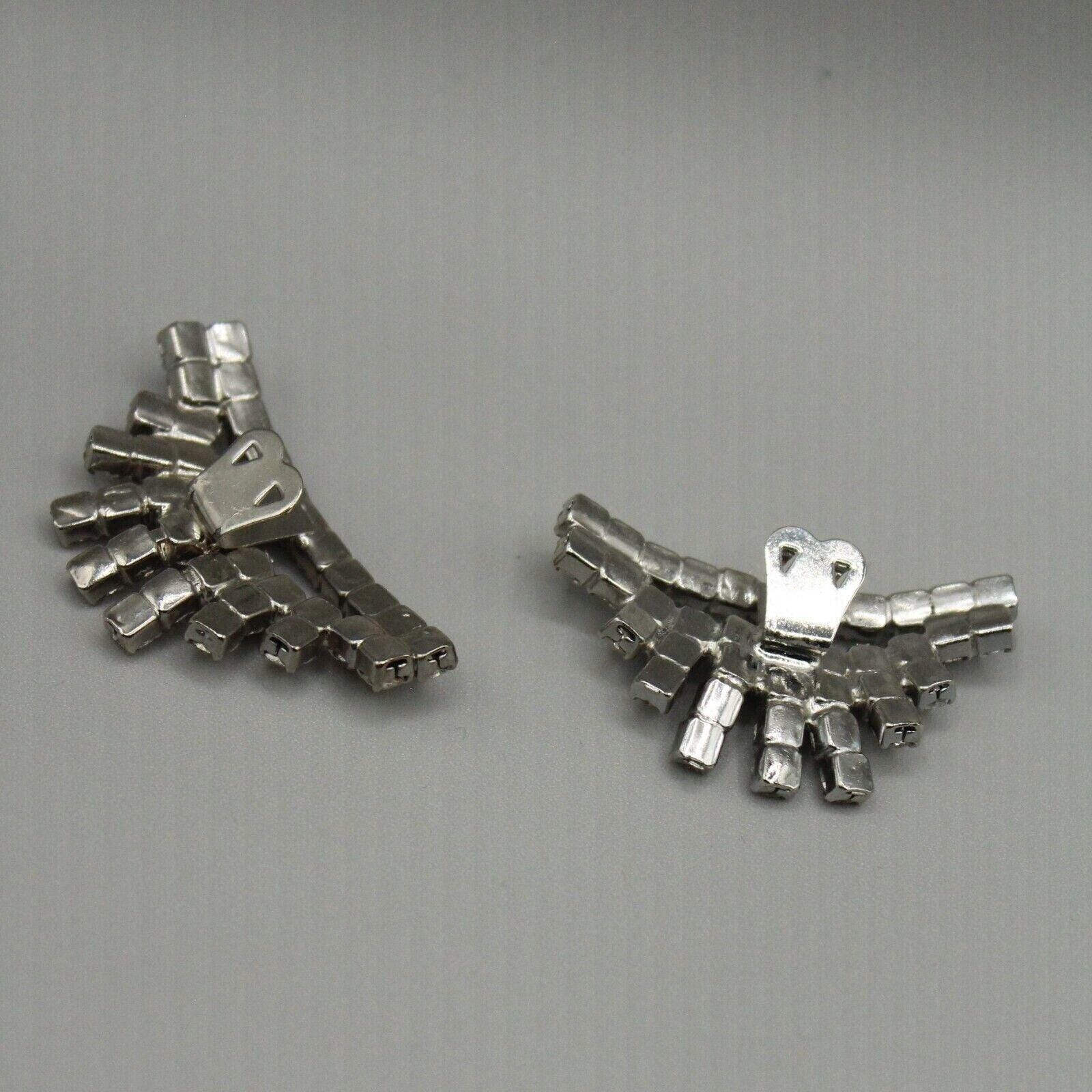 Vintage Clear Rhinestone Fringe Shoe Clips Silver Tone - Etsy