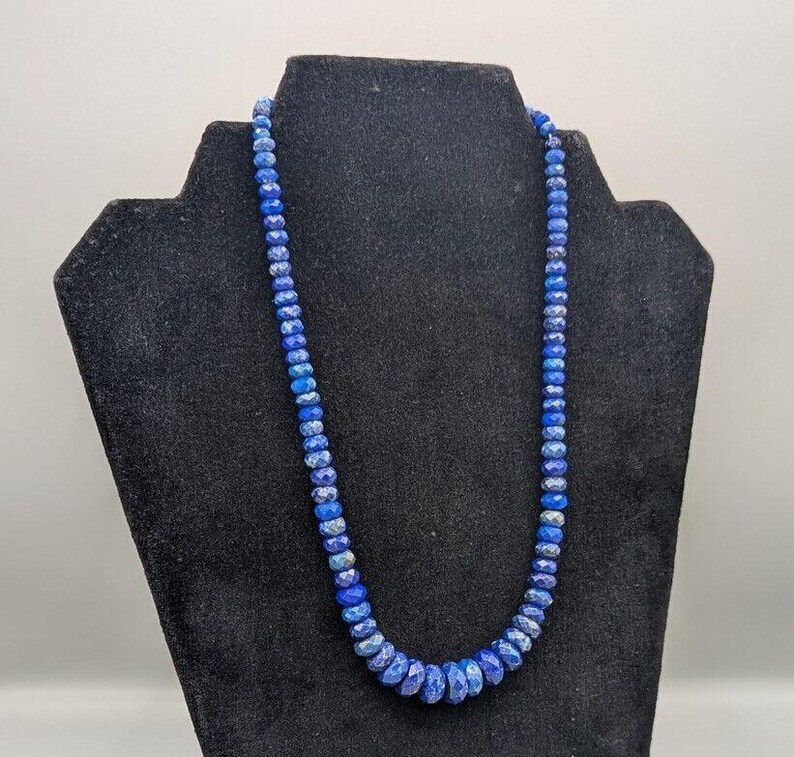 Jay King Lapis Lazuli Faceted Graduated Bead Necklace 925 Silver 18" - Etsy