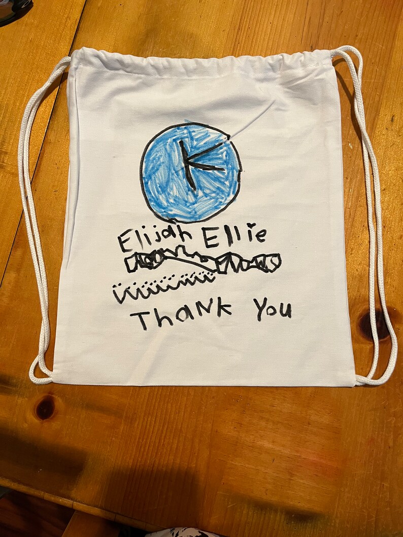 Elijah and Ellie Drawstring Bag “the Kids” - Etsy
