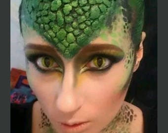 Snake Scales/reptile Forehead, Cheeks and Chin Prosthetic, SFX Makeup ...
