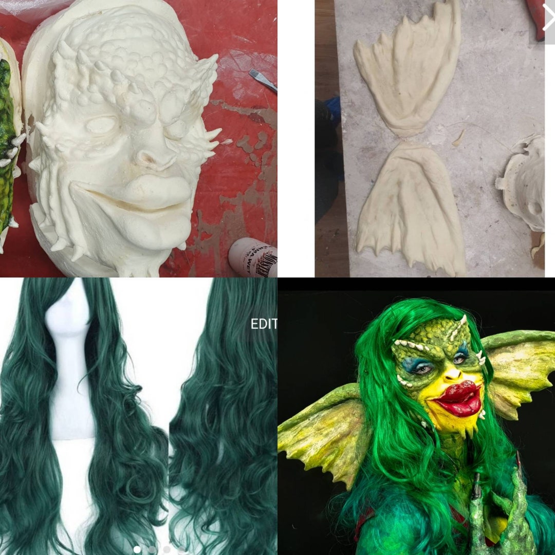 3 Piece Reptile Inspired Stripe / Greta SET Unpainted Gremlins Inspired ...