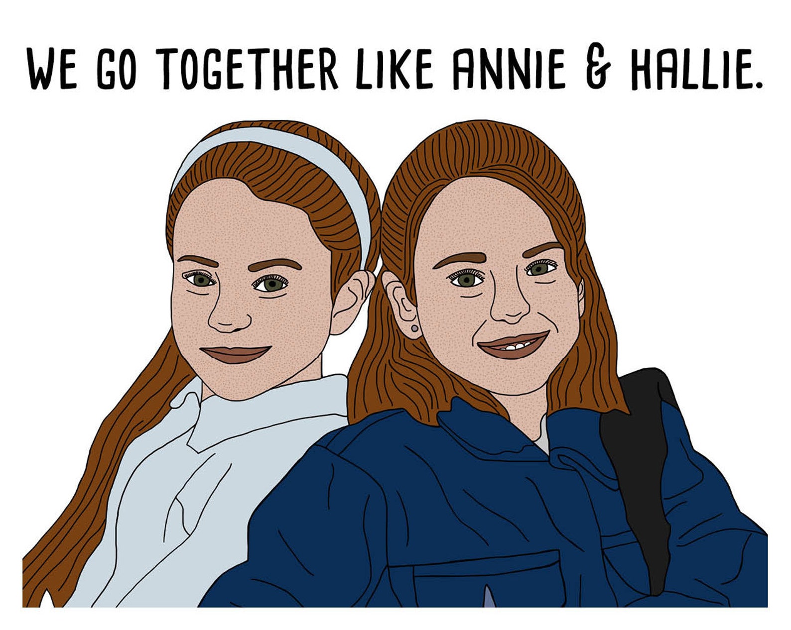 The Parent Trap Annie & Hallie Card - Etsy