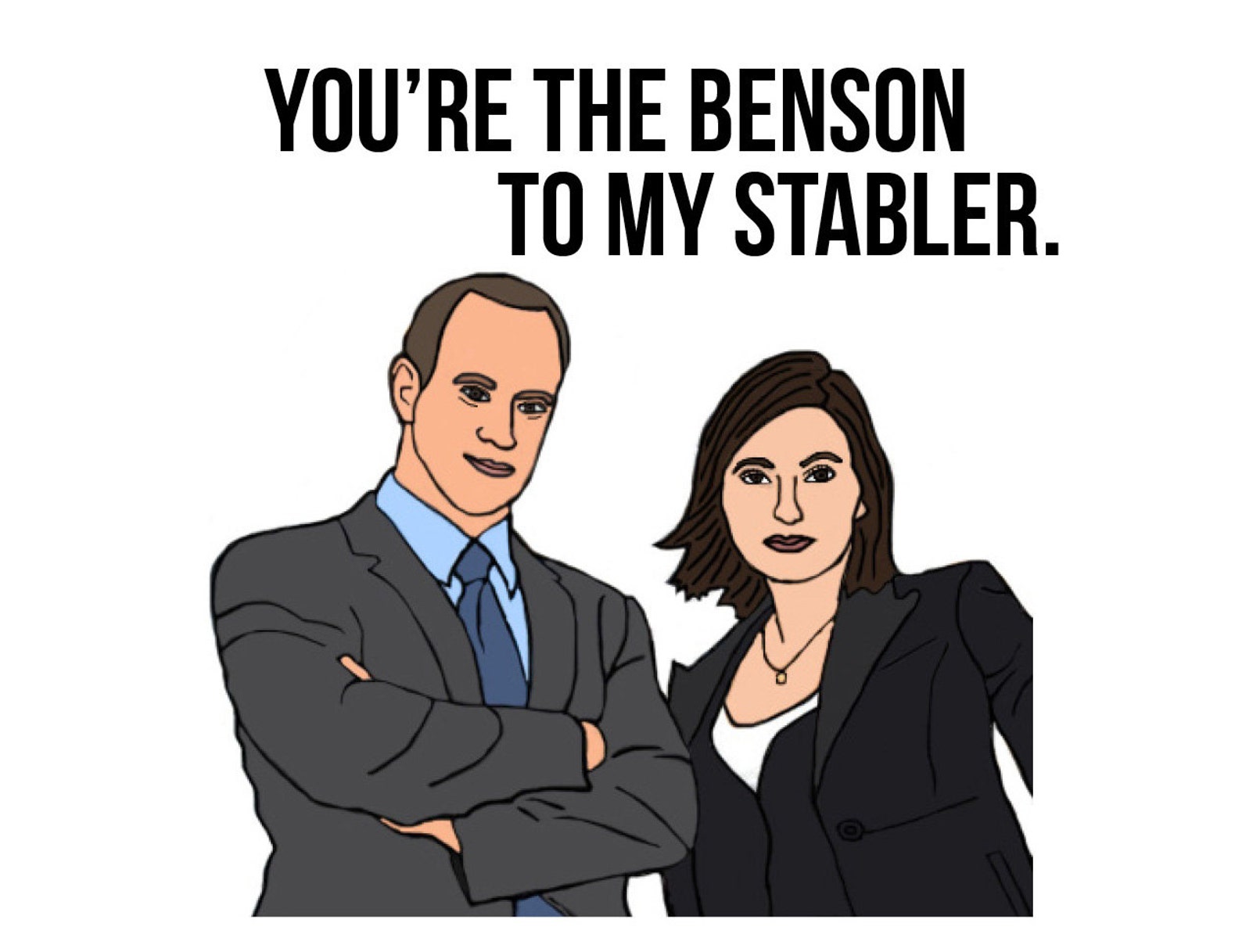 Law & Order SVU Benson to My Stabler Card - Etsy