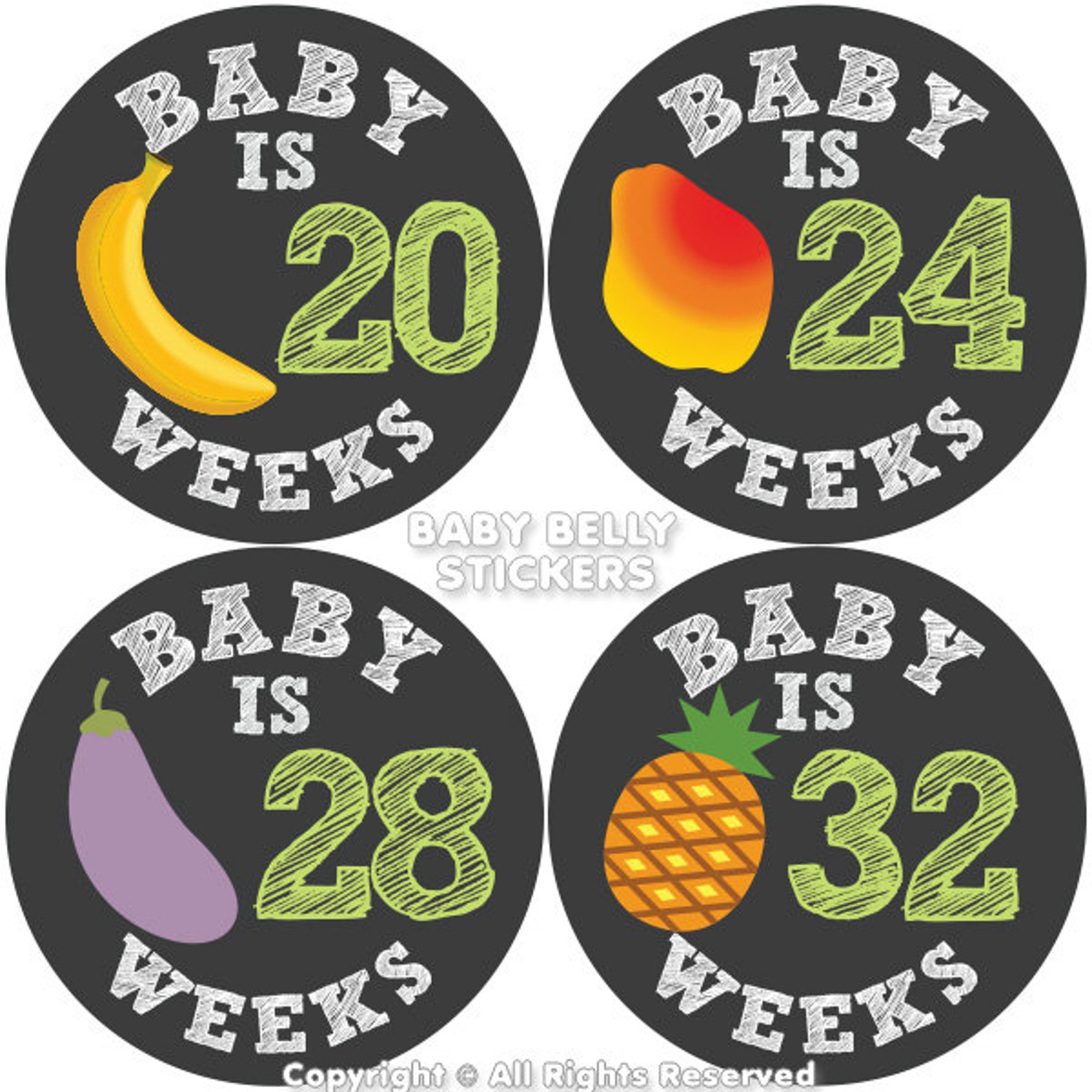 INSTANT DOWNLOAD PRINTABLE Pregnancy Stickers, Maternity Stickers ...