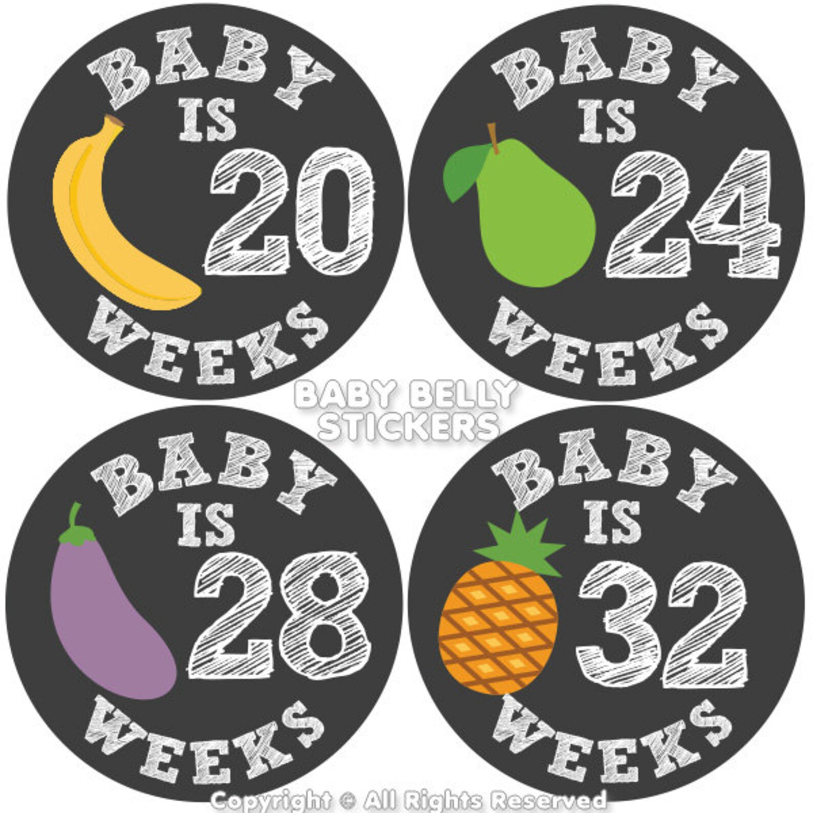 INSTANT DOWNLOAD PRINTABLE Pregnancy Stickers, Maternity Stickers ...