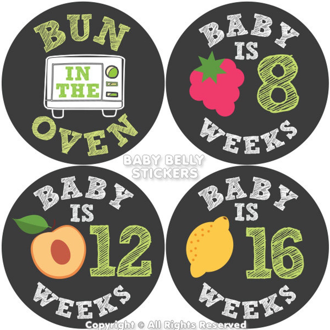INSTANT DOWNLOAD PRINTABLE Pregnancy Stickers, Maternity Stickers ...