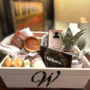 Welcome Home Gift Basket Personalized Name Housewarming Gift Box New ...