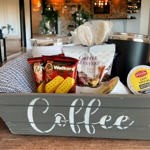 Coffee Bar Wood Box, Coffee Bar Storage, Wood Coffee Caddy, Coffee Bar ...