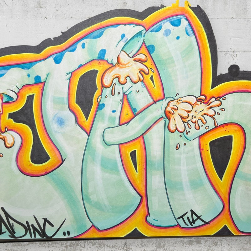 Graffiti on Canvas - Etsy