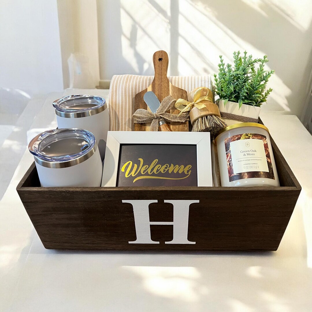 Housewarming Gift Basket-personalized New Home Gift Box, House Closing ...