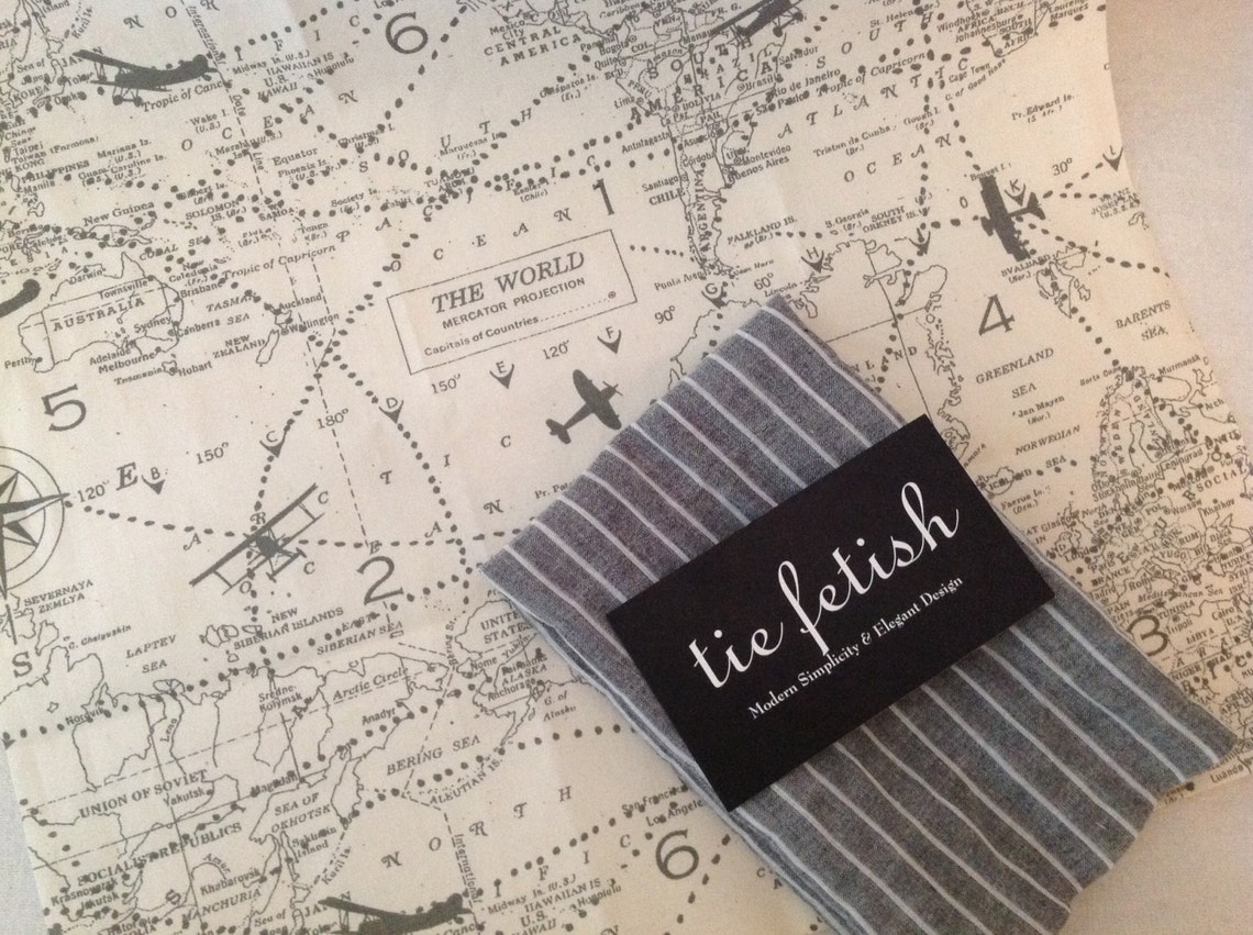 Flight Chart Airplanes Travel Route Pocket Square | Etsy