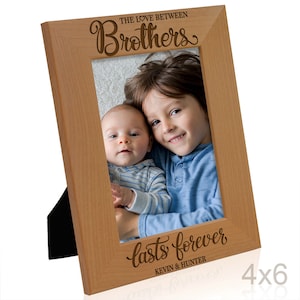 PERSONALIZED -the Love Between Brothers Lasts Forever Engraved Picture ...
