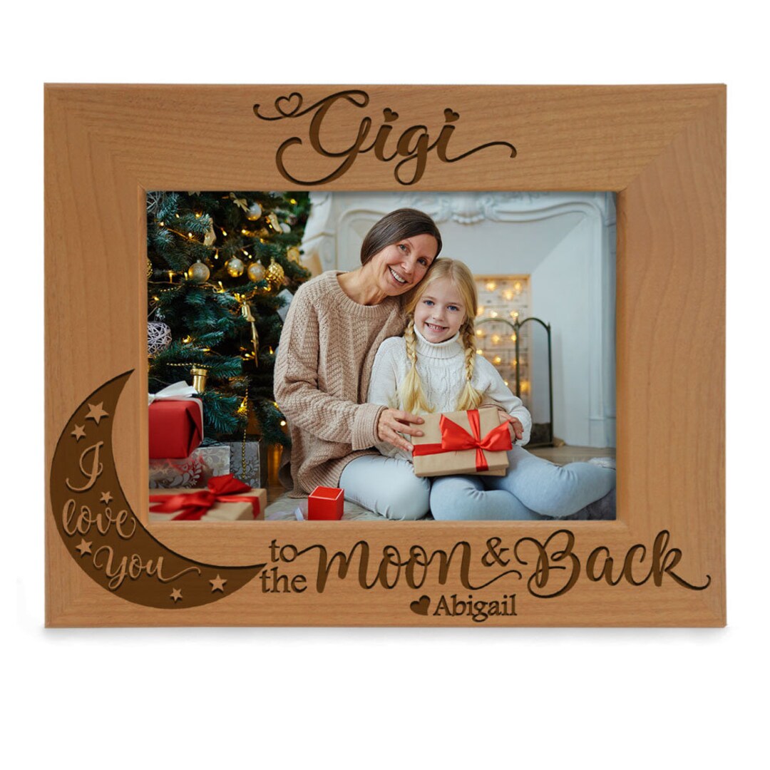 Personalized-gigi I Love You to the Moon & Back Engraved Picture Frame ...