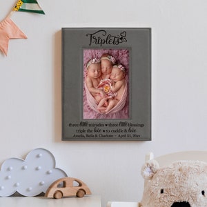 PERSONALIZED -triplets Three Little Miracles Three Little Blessings ...
