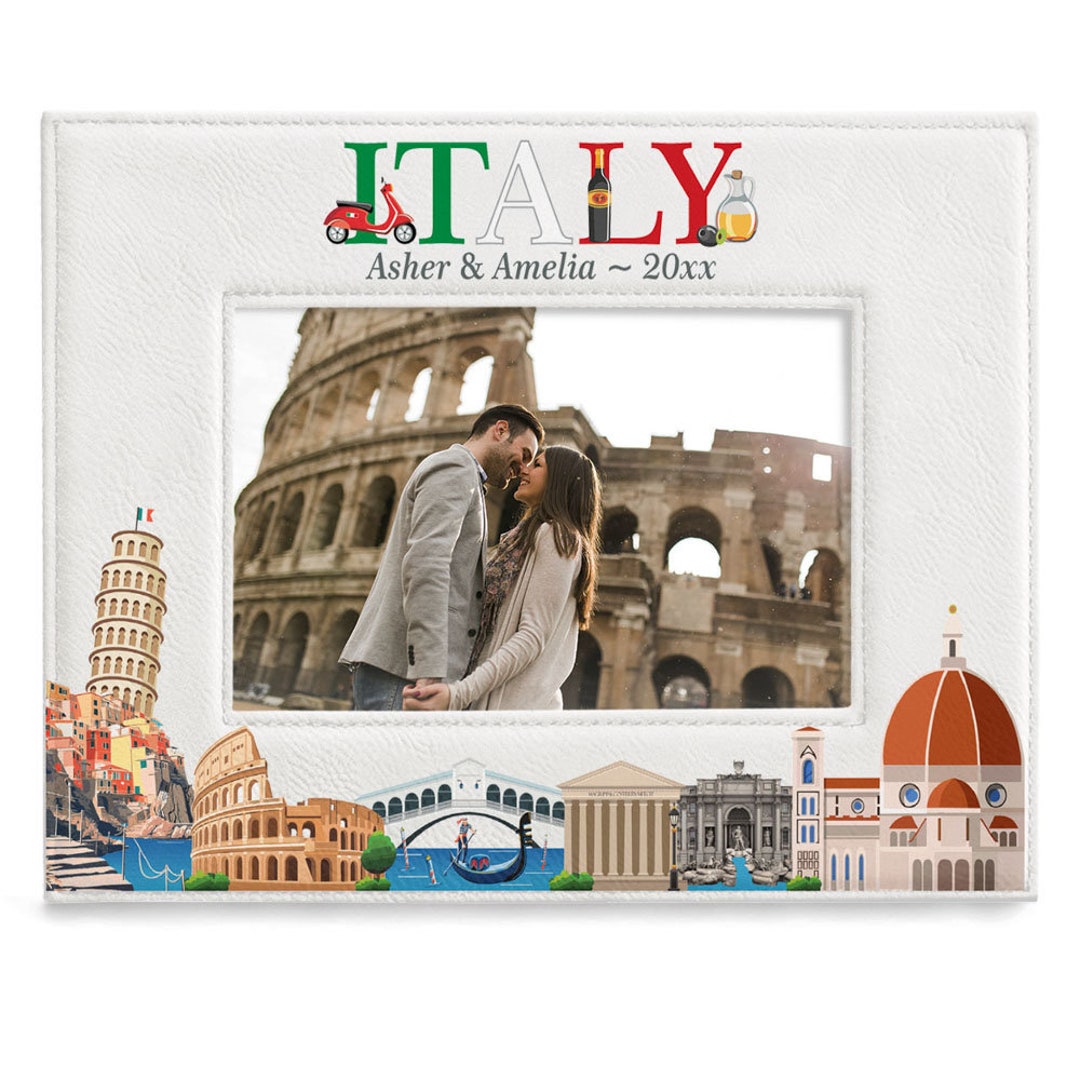 PERSONALIZED - Italy Picture Frame. Family Vacation, Couple Vacation ...